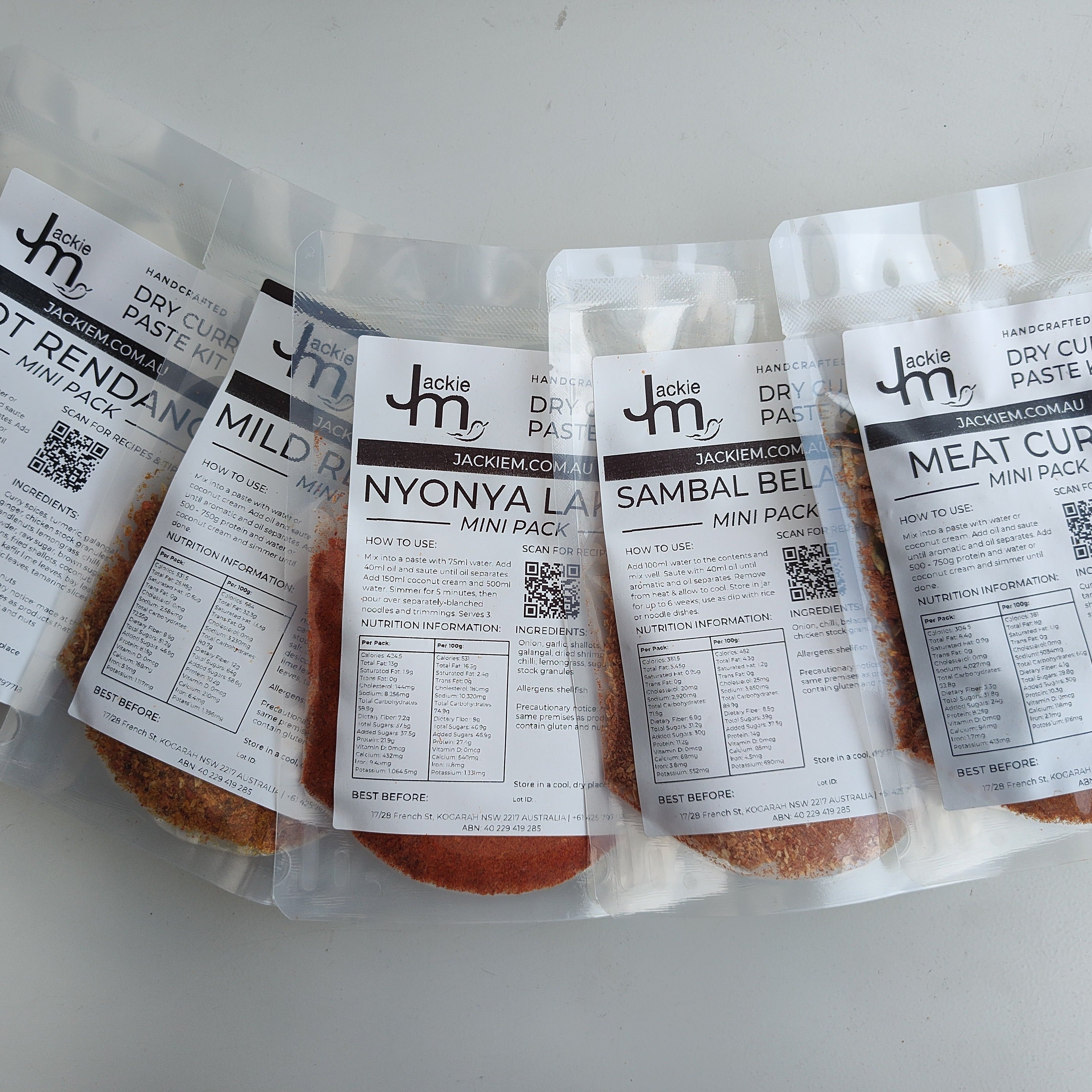 [Mini Pack] 5-Pack Handcrafted DRY Curry Pastes – Jackie M. Shop
